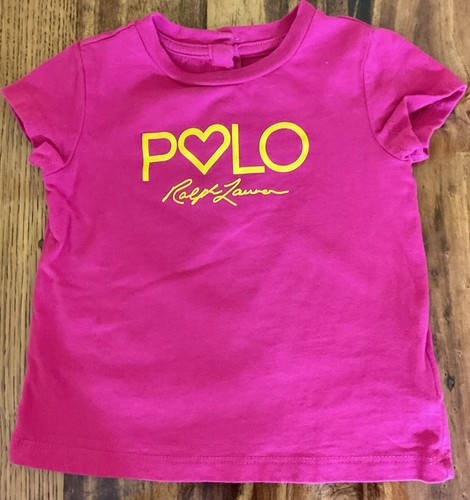 Polo by Ralph Lauren Infant Girls Short Sleeve T-Shirt Pink w/Logo Size ...
