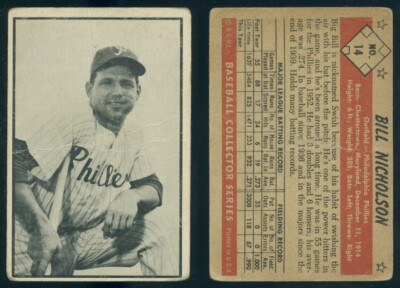 (63590) 1953 Bowman BW 14 Bill Nicholson Phillies-FR | eBay