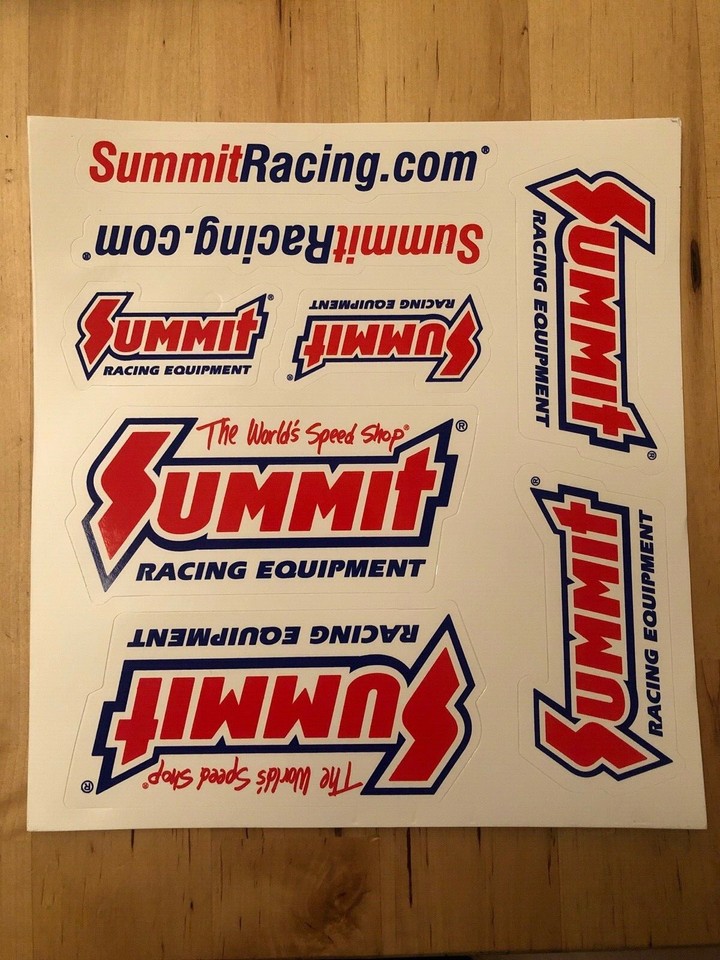 5 Sheets - Summit Racing Equipment Stickers 8 Per Sheet (40 Total ...