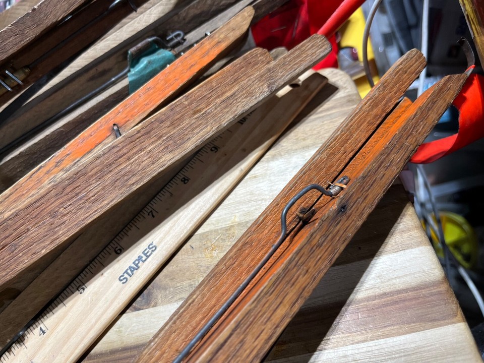 Vintage Fishcrafters Pat 2502231 brass tip up fishing reel/rod (24280 ...