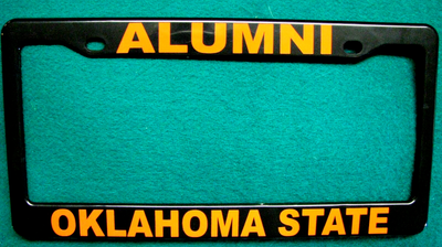 College License Plate Frame-ALUMNI/OKLAHOMA STATE-Polished ABS- #3401O ...