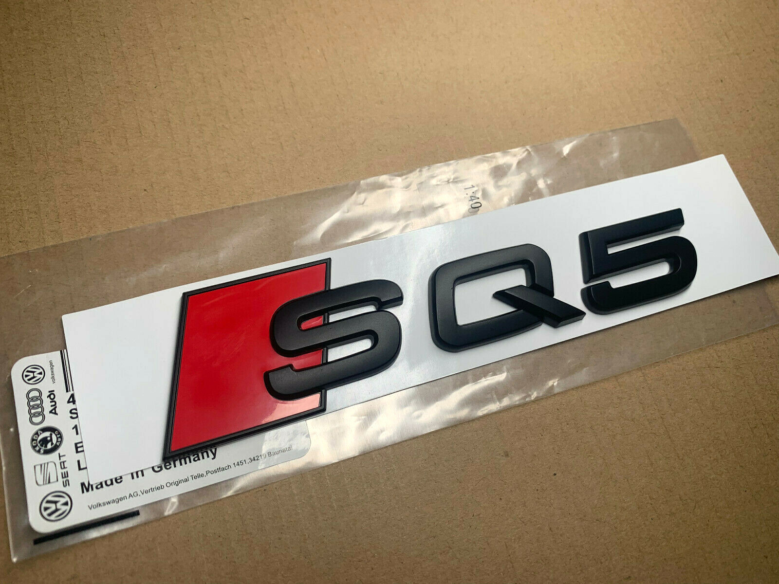 Genuine Style Matte Black SQ5 Rear Boot Trunk Emblem Badge Sticker for ...