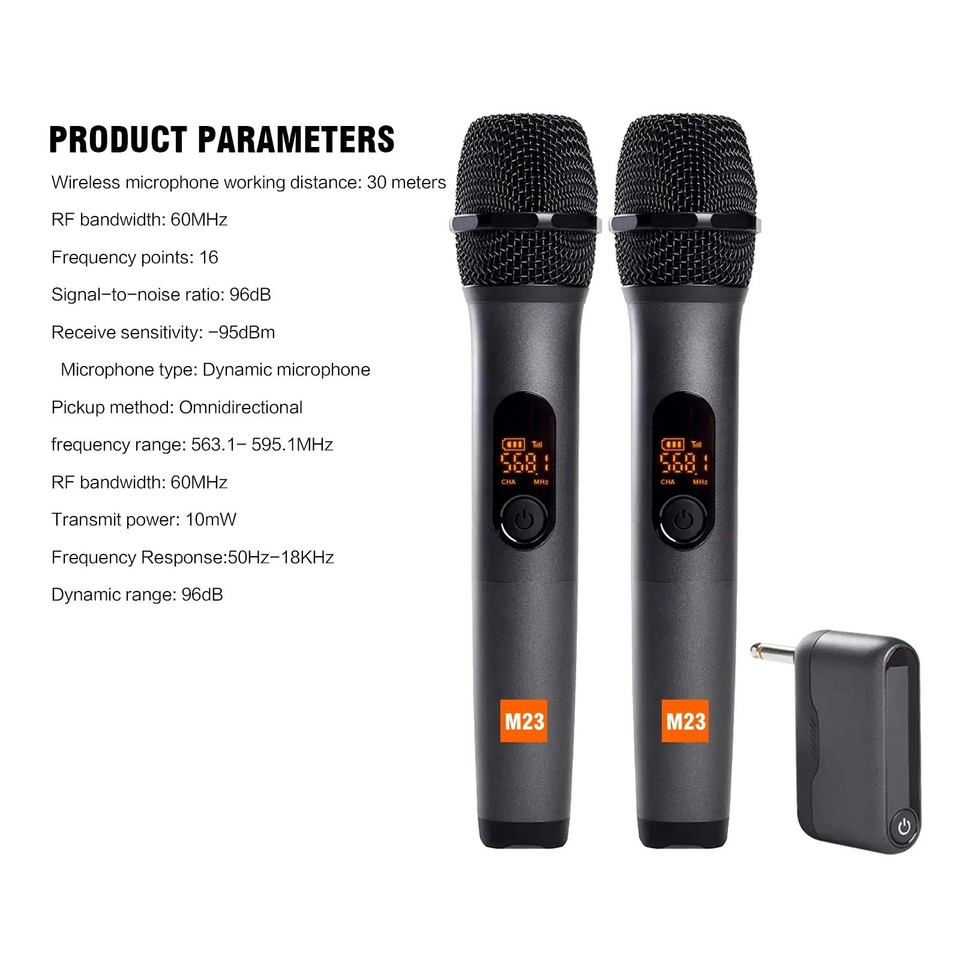 JBL Wireless Microphone Handheld UHF Dual Channel Mike 1T2 Set | eBay
