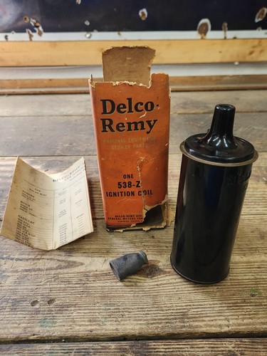 NOS OEM GM Delco-Remy Ignition Coil 1933-1940 Chevrolet 6 Volt 538-Z ...