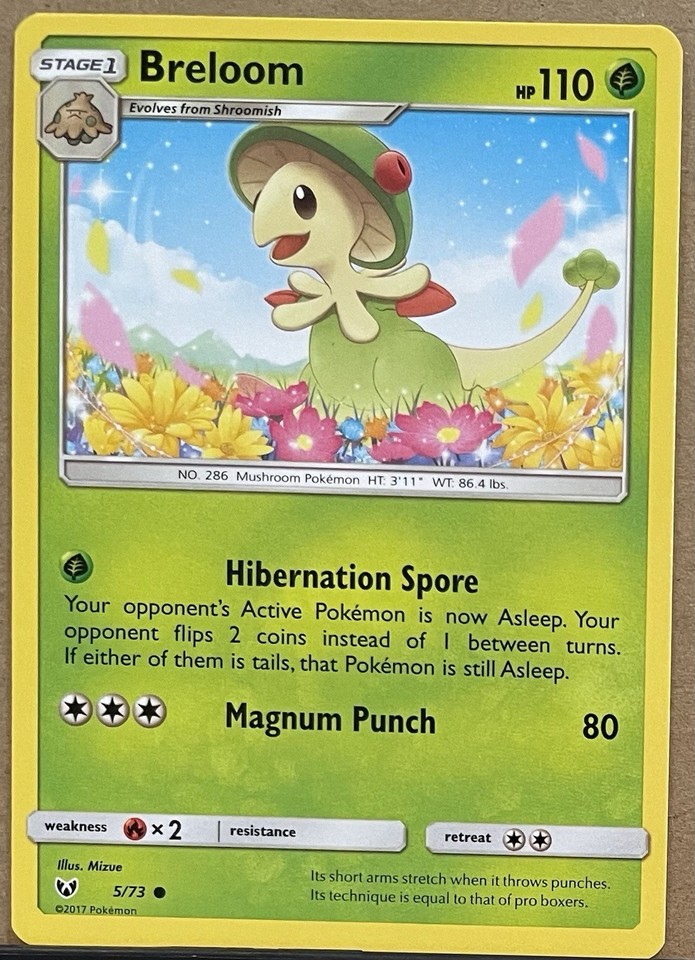 Pokemon Full Evolution Shroomish (4) to Breloom (5) Shining Legends ...