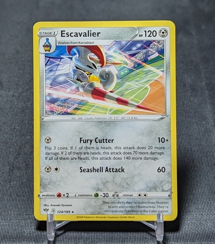 Escavalier Regular Rare Metal 2020 Pokemon TCG SWSH DARKNESS ABLAZE ...