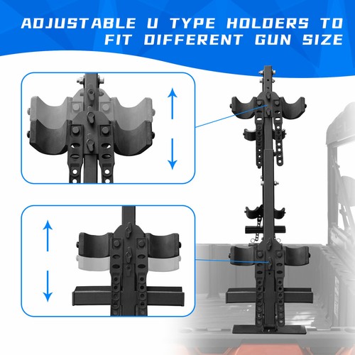 UTV Sporting Clays Gun Holder Bed Rack Mount For Polaris Ranger XP 1000 ...
