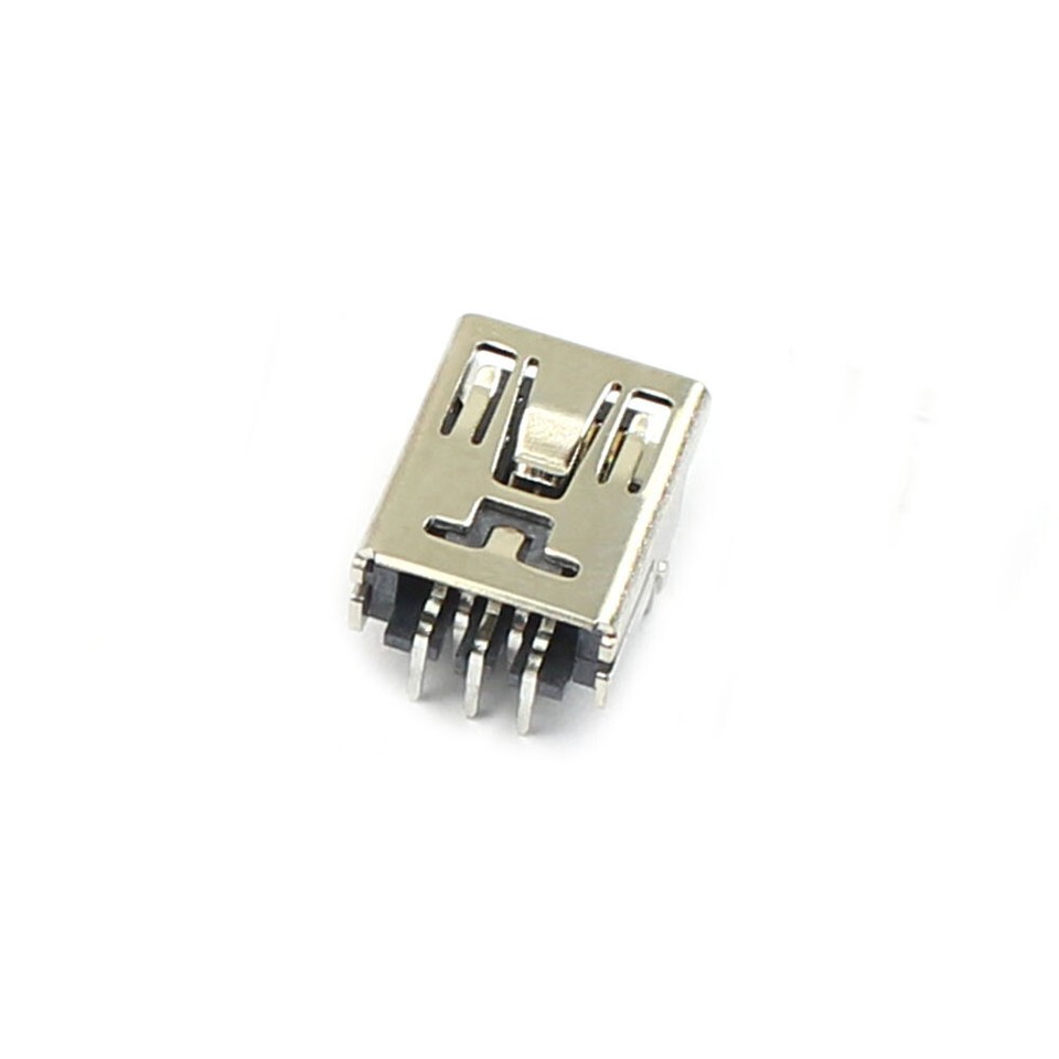 5Pcs Mini USB Female 5 Pin Type B Right Angle PCB Socket Connector 5P 2 ...
