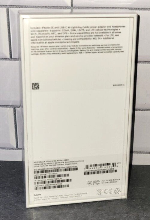 Apple iPHONE SE White (2nd Gen) 64 GB A2275 Brand New Factory Sealed ...