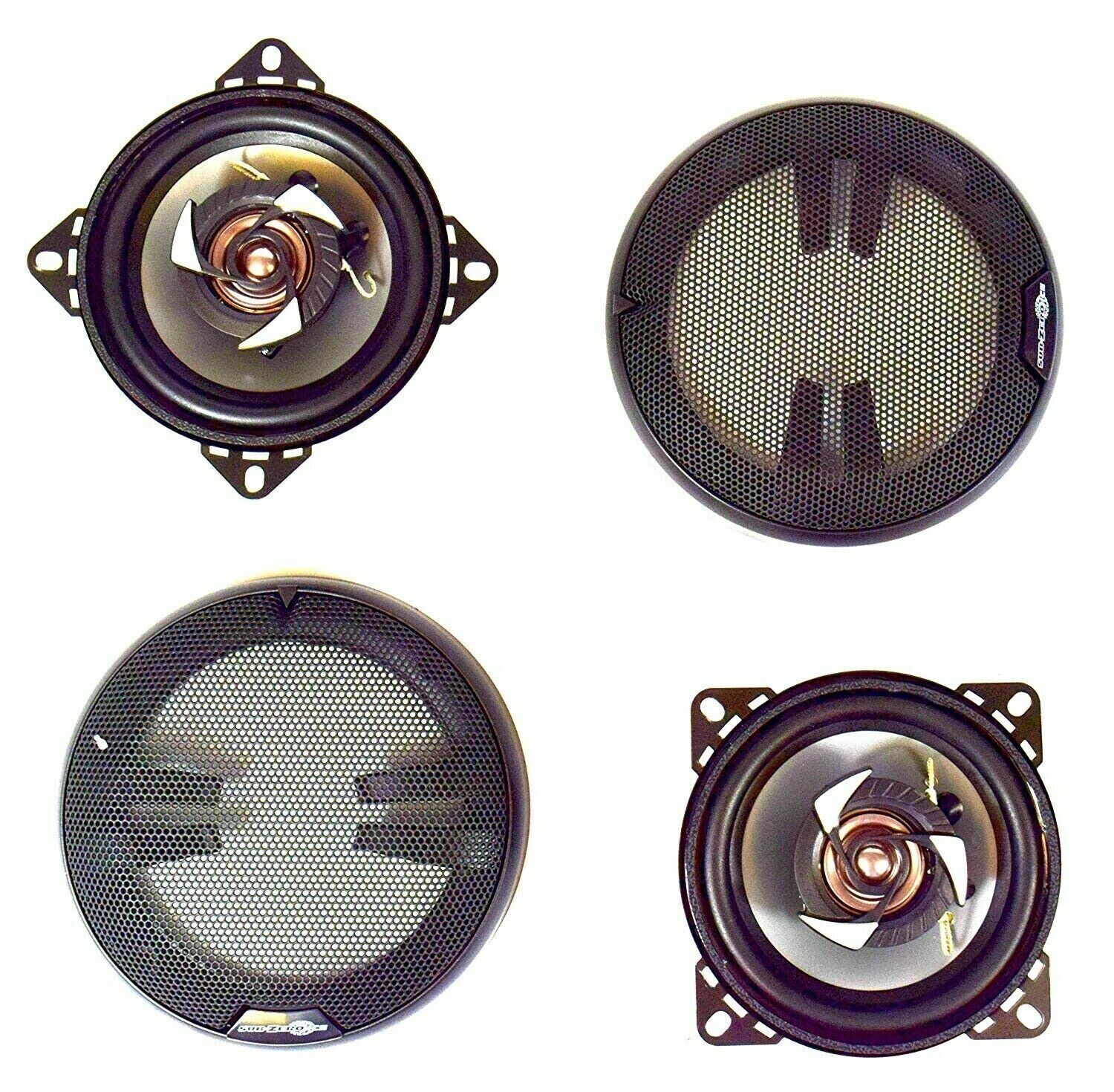 SUB ZERO SS3325 Ice 4 Inch Coaxial 150W Speakers For In Car Stereo ...