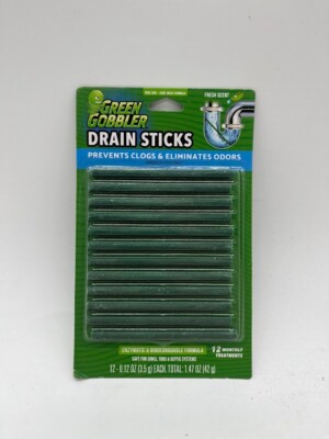 Green Gobbler Bio-Flow Drain Cleaning and Deodorizing Sticks (12-pack ...