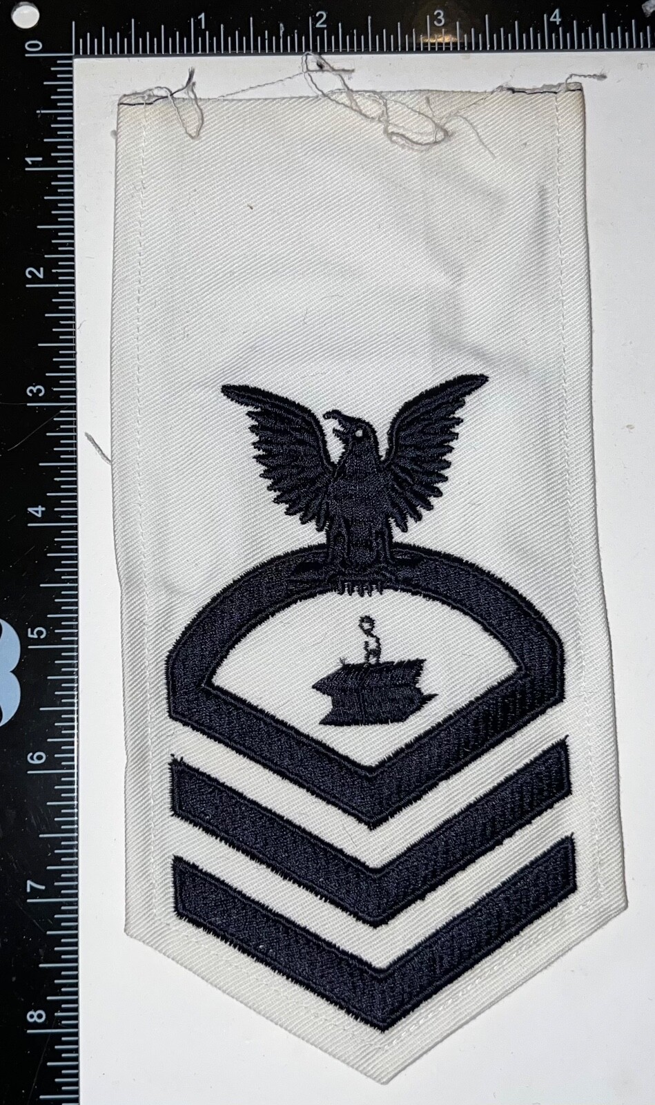 USN US Navy Steelworker Chief Petty Officer CPO White Rate Patch | eBay