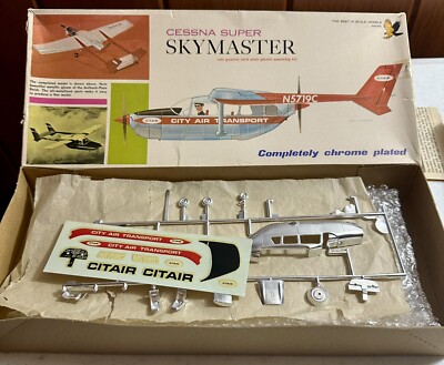 Vintage Hawk 217 Cessna Super Skymaster Kit 1:48 Chrome Plated 1969 ...
