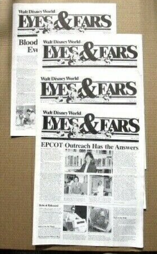 Walt Disney World Eyes & Ears Cast Newspaper FOUR ISSUES JULY 1988 - E8 ...