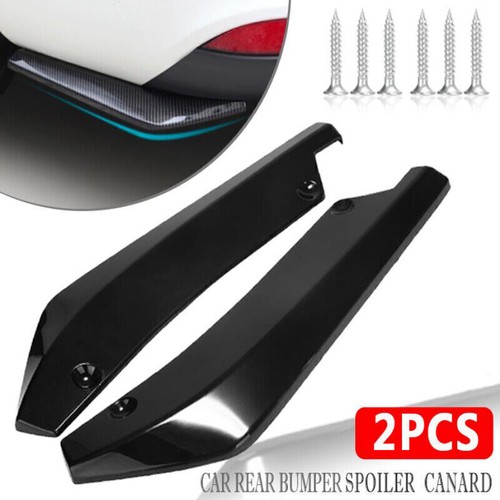 1Pair Gloss Black Car Body Side Skirt Diffuser Winglet Bumper Spoiler ...
