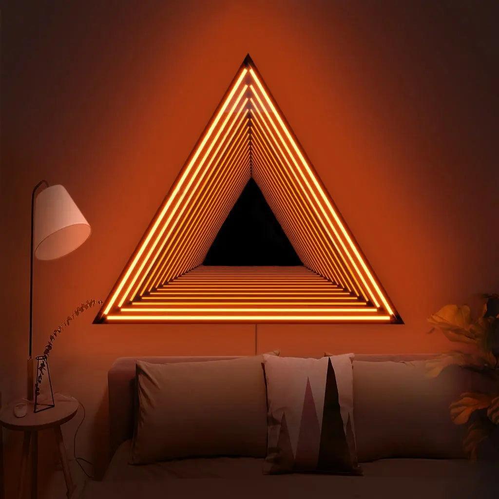 Triangle Infinity Mirror | eBay