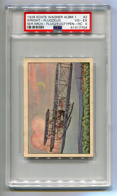 1928 Echte Wagner 2 Wright Brothers Bros Biplane Wilbur Orville PSA 4 ...