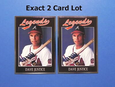 Dave Justice 1991 LEGENDS Silver Card #6 _ Exact 2-Card Lot (H) | eBay