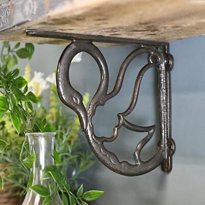 Deluxe Natural Cast Iron Swan Design Shelf Bracket - Single | eBay UK