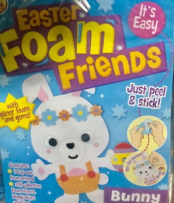 Easter foam friends craft pack,bunny rabbit makes 2 | eBay Australia