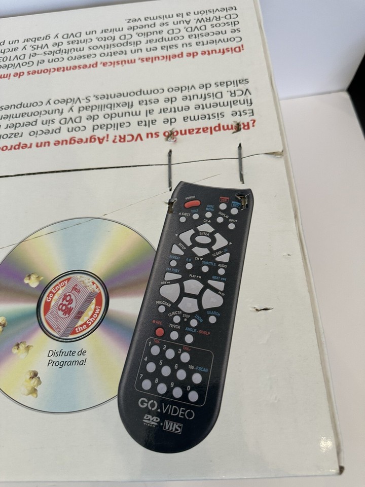 Go Video DV1030 Dual Deck DVD Player & 4 Head VCR Combo With Remote New ...