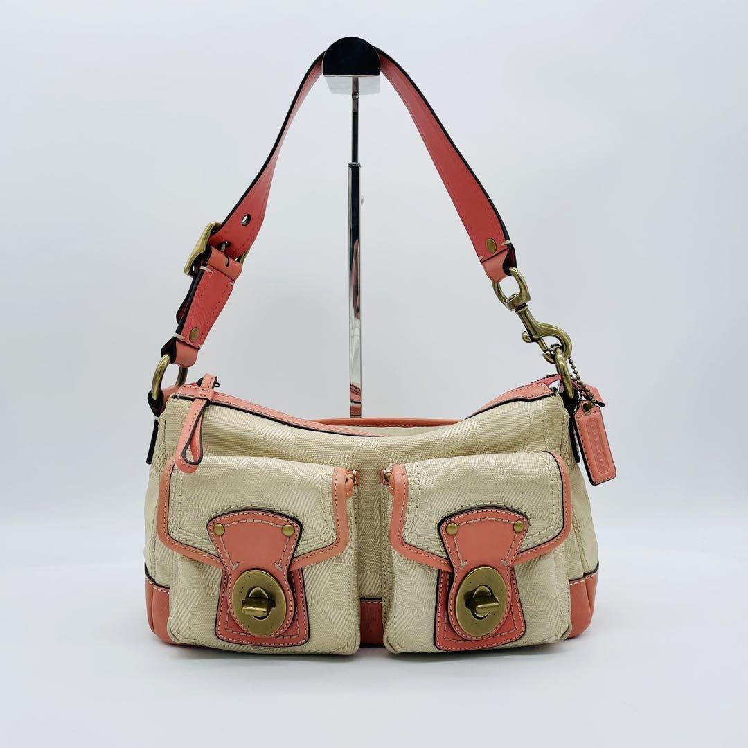COACH Signature Legacy Turnlock One Shoulder Bag Oran… - Gem