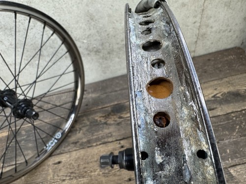 Demolition Zero 20” Bmx Wheel Set Black Chrome Mid School Bmx Bike ...