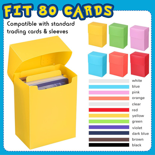 32 Pack Deck Cards Boxes, Large Capacity with 64 Dividers, Fits 80 ...