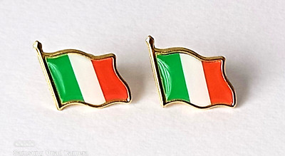 IRELAND ROI EIRE REPUBLIC OF IRELAND Metal Flag Lapel Pin Badges x 2 ...