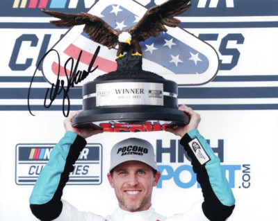 AUTOGRAPHED 2023 Denny Hamlin #11 Mavis Racing POCONO WIN (Eagle Trophy ...