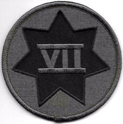 3" ACU Army Grey Gray Black VII Corps 7th Corps Embroidered Sew On ...