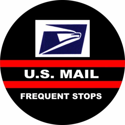 US Mail Frequent Stops Tire Cover on Black Vinyl - Optional Camera Port ...