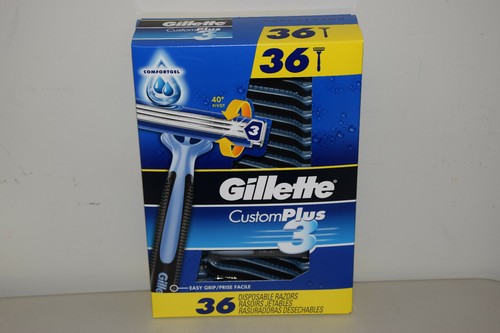 Gillette Custom Plus 3 Disposable Easy Grip COMFORTGEL Multi-blade ...