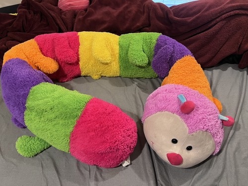 Toys R Us Jumbo Plush Stuffed Rainbow Multi-Color Caterpillar Animal 8 ...