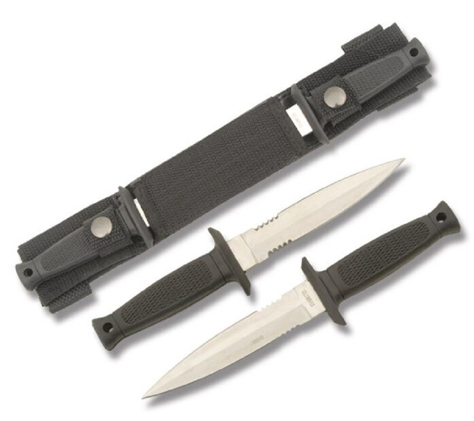Double Defense Tactical 2 Piece Fixed Dagger Knife Set + Belt Sheath | eBay