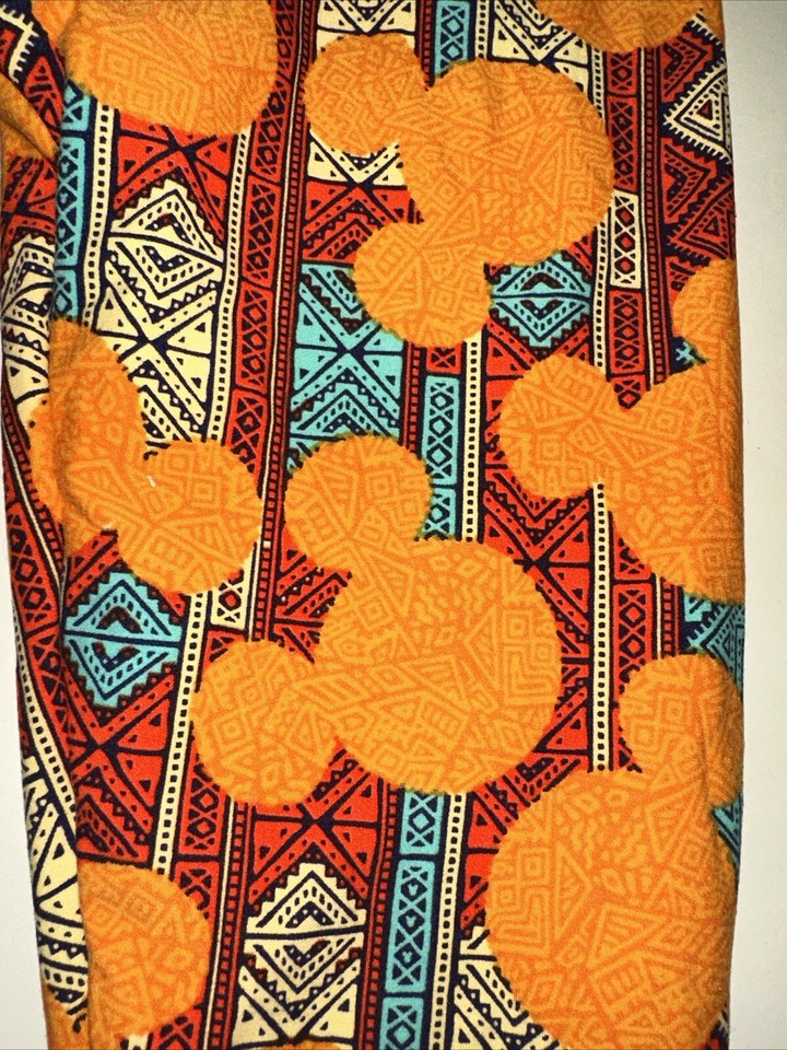 LuLaRoe Disney Tween Leggings Orange Mickey Mouse Clubhouse Ears ...