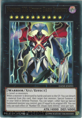 YUGIOH DANE-EN093 Number XX: Utopic Dark Infinity Ultra Rare 1st ...