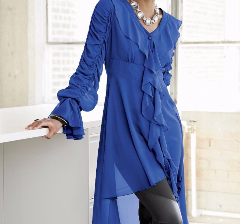 Women's Summer Church cocktail evening Day party Hi-Lo Top tunic duster ...