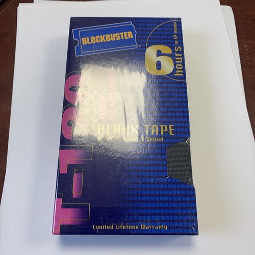 Blockbuster T-120 Blank VHS Tape 6 Hours Vintage 1997 43908821209| eBay