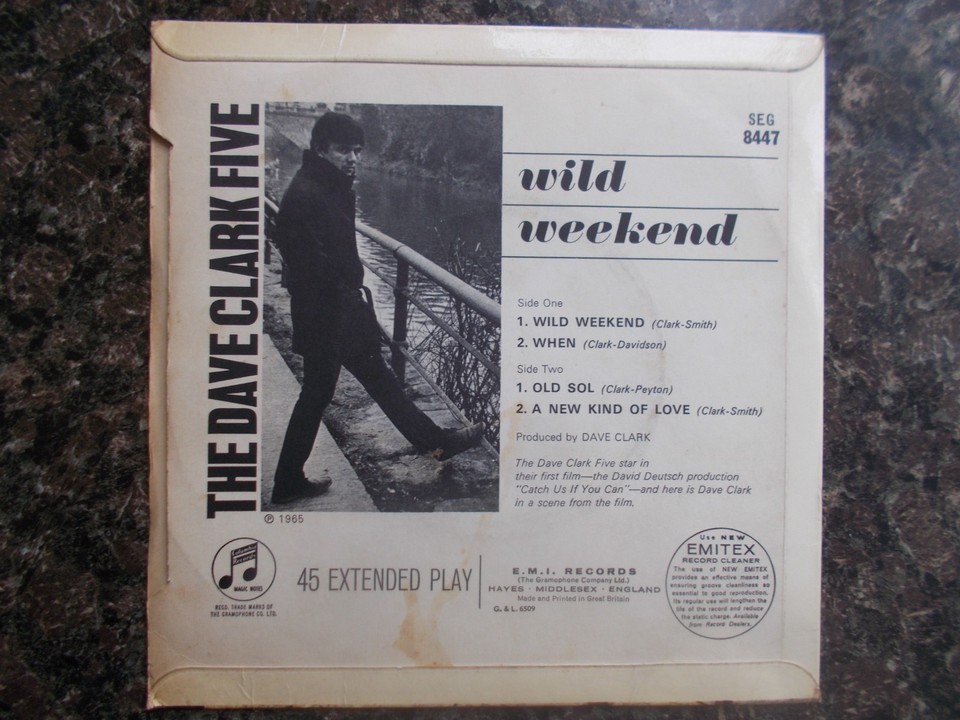EX UK COLUMBIA EP - THE DAVE CLARK FIVE - "WILD WEEKEND" | eBay
