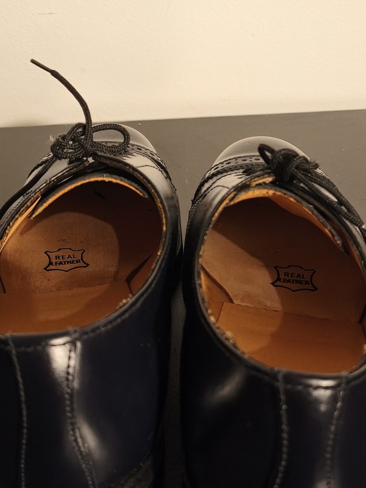 Sanders British-Made Goodyear Military Polished Leather Derby Shoes ...