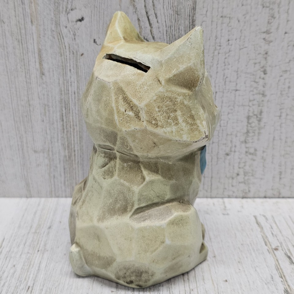 Vintage Cat Bank Napcoware Japan Green Cat Rhinestone Eyes | eBay