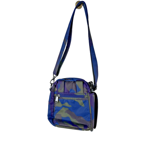 Lug Infinity Can Can Crossbody Purse Bag Purple Blue Camo Bottle Pocket ...