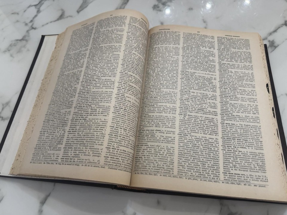 VTG Vol I Webster Reference Dictionary Encyclopedic Edition Faux ...