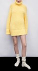 ZARA YELLOW OVERSIZED KNIT SWEATER NEW size: M-L | eBay