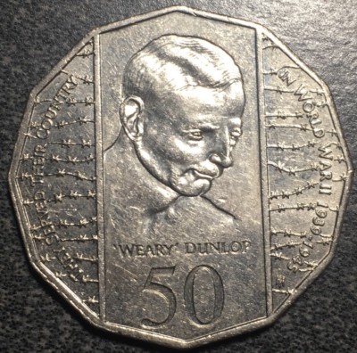 ⭐️Rare 50c 1995 Australian 50 Cent Coin Collectable Coins - World War ...