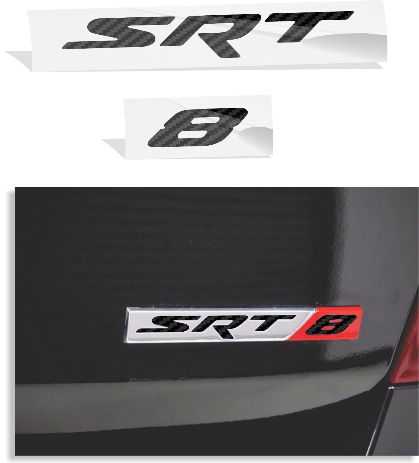SRT8 Trunk BadgeOverlay Decal for Dodge Charger SRT8 2006-2013 | eBay