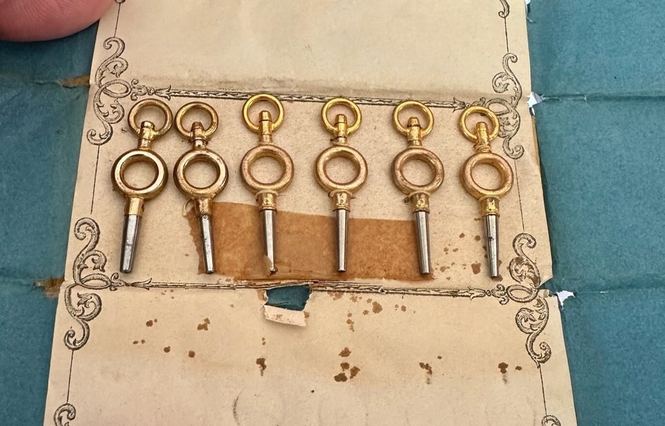 Pocket Watch Winding KEYS OEM 6 unused Keys Circa: 1896 | eBay