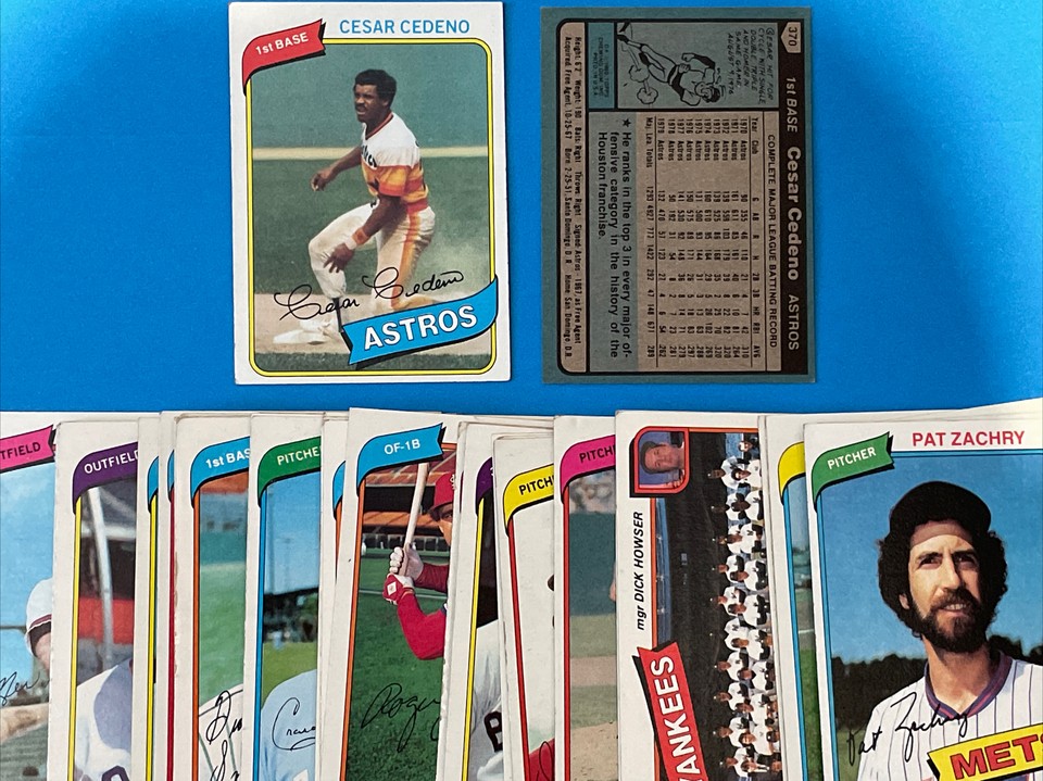 1980 Topps Baseball Cards Complete Your Set U-Pick #'s 250-450 | eBay