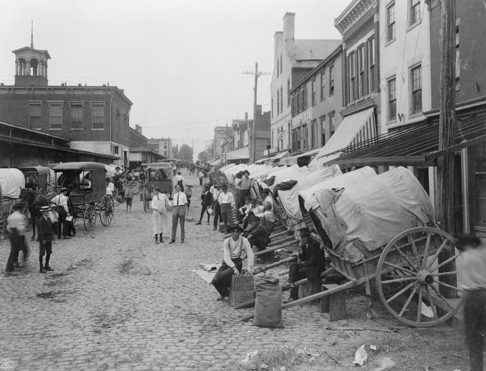 1908 Sixth Street Market Richmond Virginia Old Vintage Photo 8.5" x 11 ...